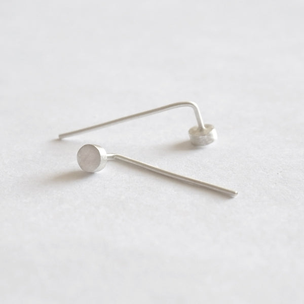 Sophisticated Hand-Made Sterling Silver Threader Earrings with a Solid ...