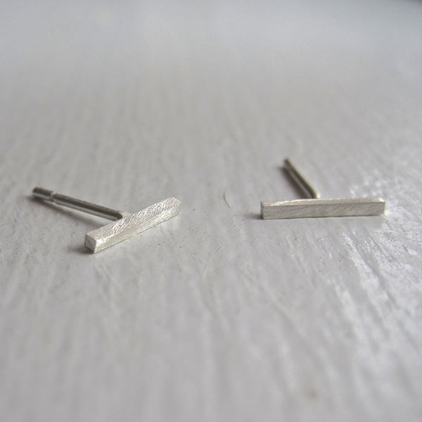 Classic Quality And Design - Sterling Silver Staple Line Stud Earrings ...